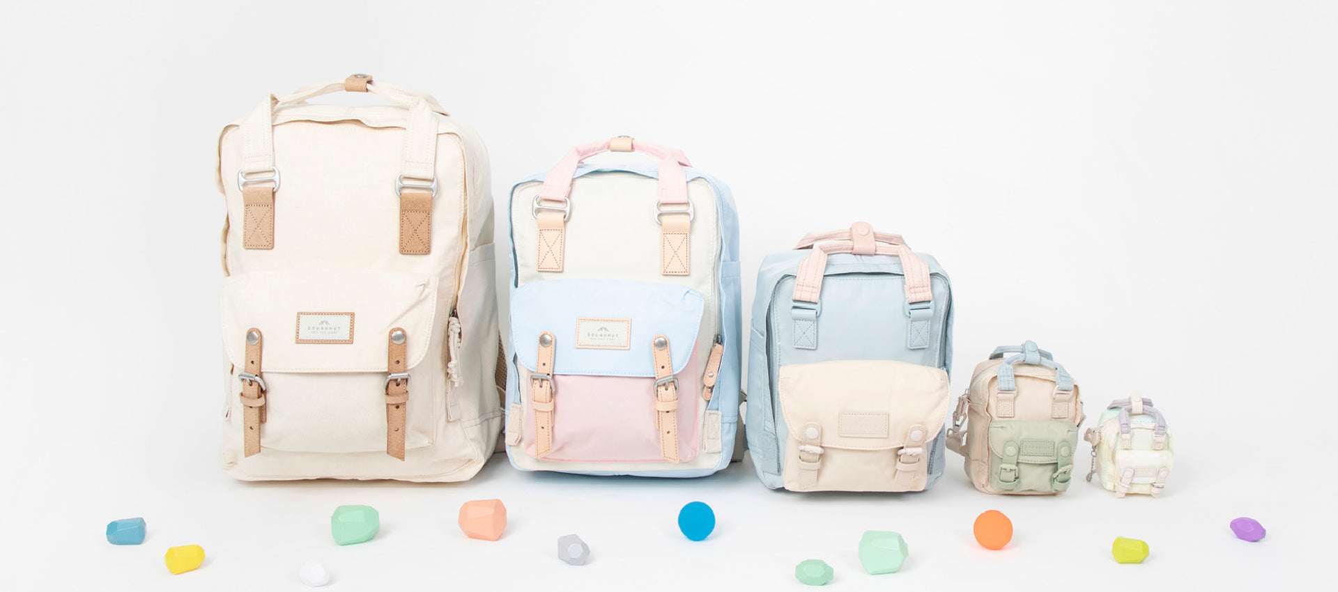 Macaroon Large Reborn Series Grey x Stone Backpack – Doughnut Official AU